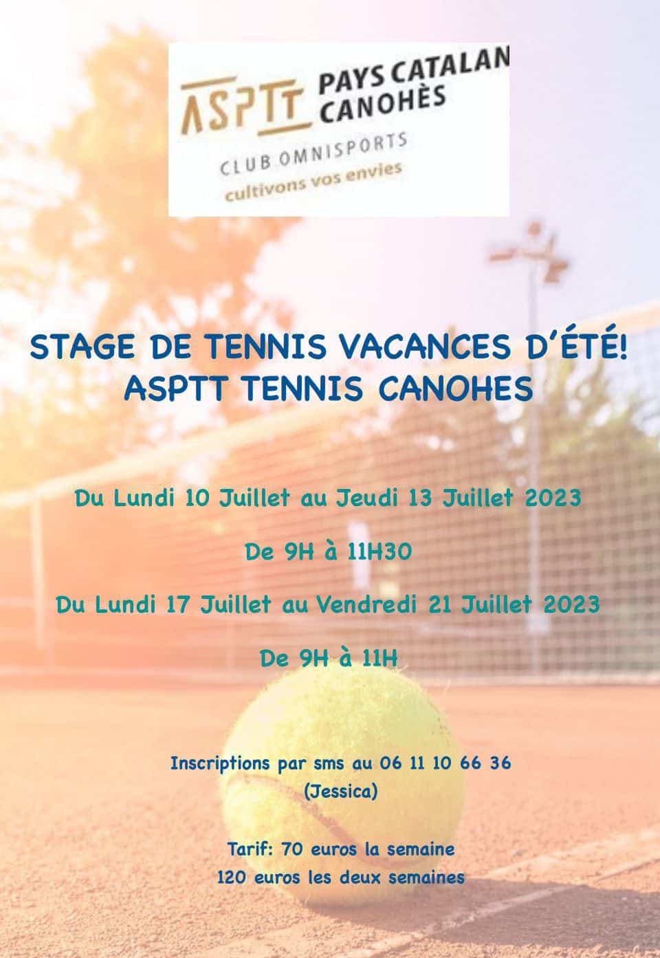 STAGE TENNIS D' ETE - ASPTT Pays Catalan